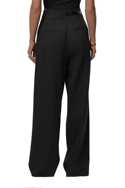 JLUXLABEL Belted Wide Leg Trousers
