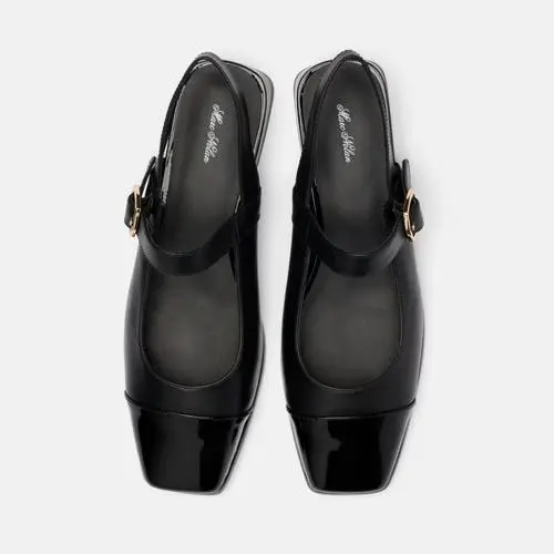 MARC NOLAN Cora Leather Mary Jane Slingbacks