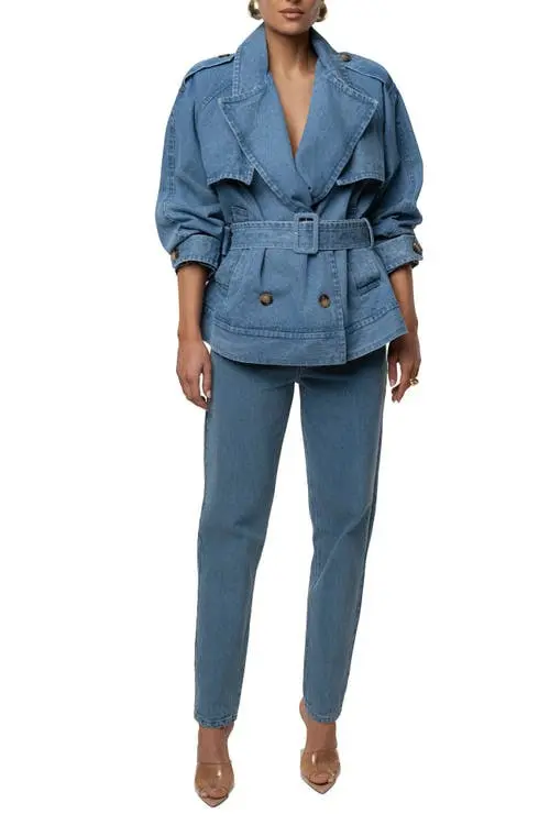JLUXLABEL Double Breasted Denim Jacket
