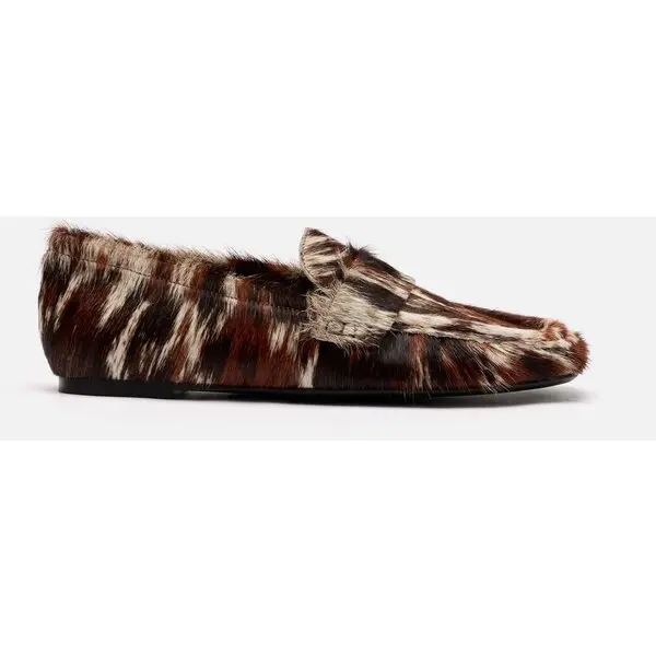 MARC NOLAN Leather Square-toe Slip-on Loafers - Dark Horse