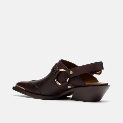 MARC NOLAN Frontier Calf Leather Slingbacks