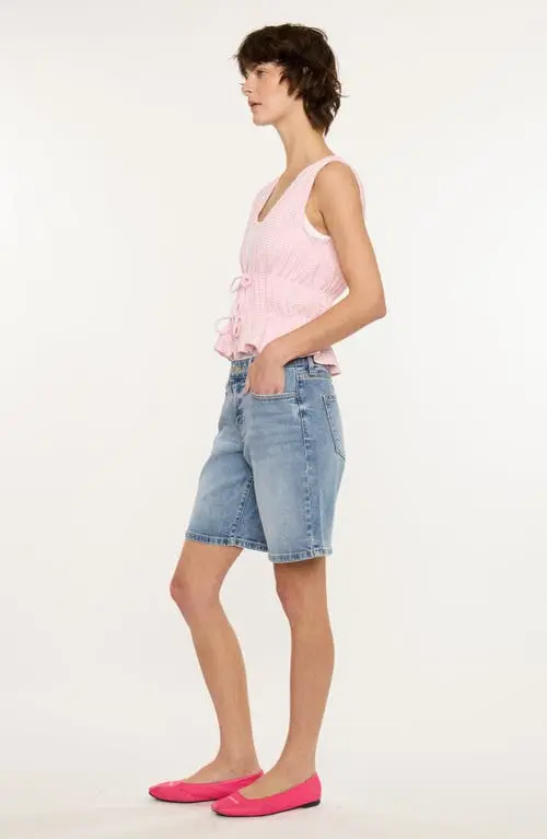 KANCAN Margo Essentials Mid Rise Bermuda Denim Shorts