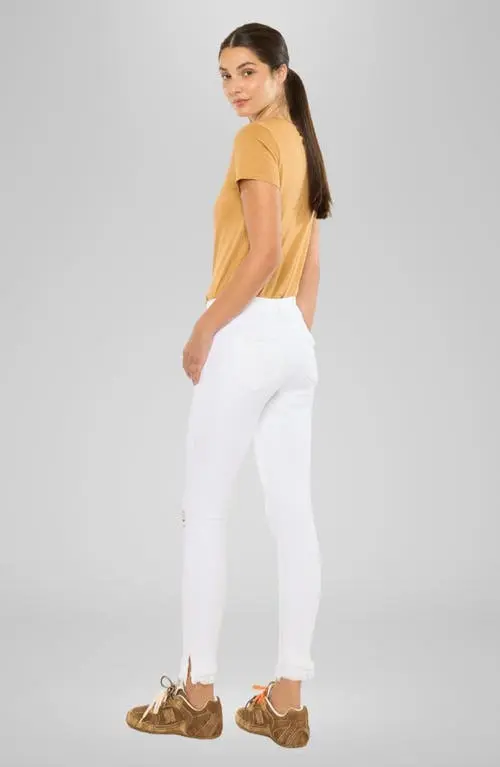KANCAN Lana Mid-rise Ankle Skinny Stretch Jeans - White