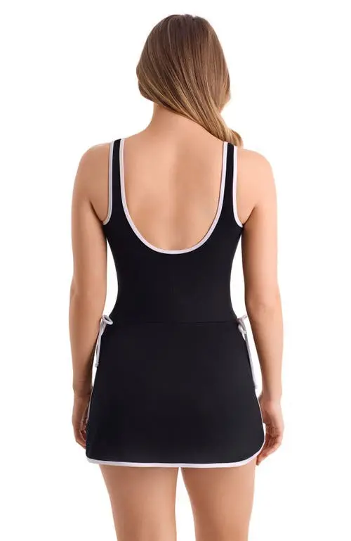 SHAPESOLVER SPORT Chlorine Resistant Squareneck Swimdress