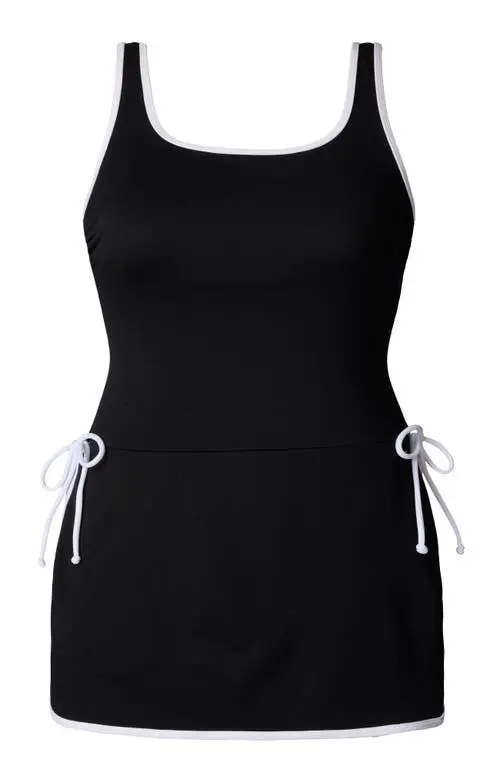 SHAPESOLVER SPORT Chlorine Resistant Squareneck Swimdress
