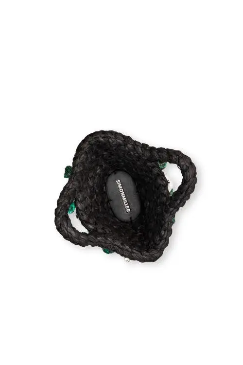 SIMONMILLER Embellished Shelly Raffia Bag