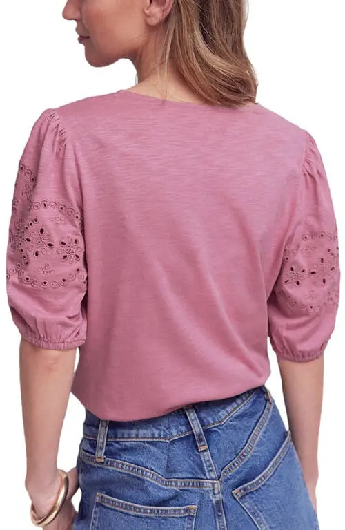 Boden Eyelet Embroidery Knit Top