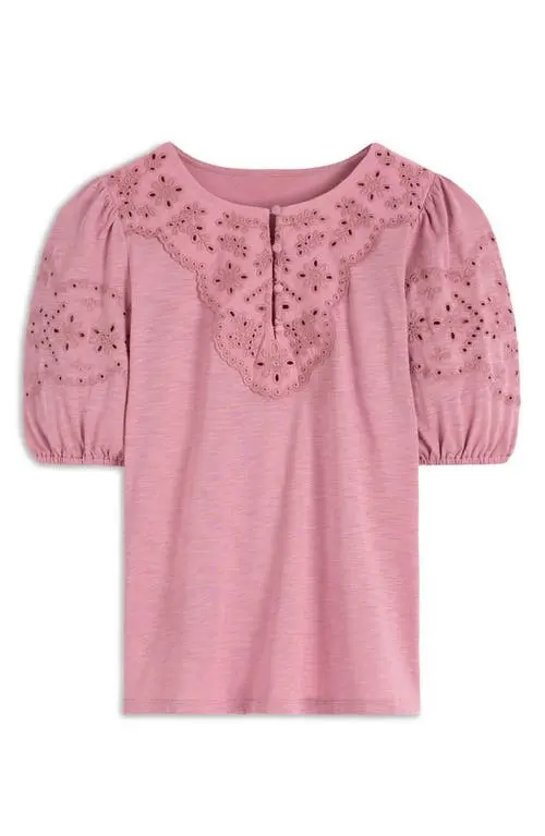 Boden Eyelet Embroidery Knit Top