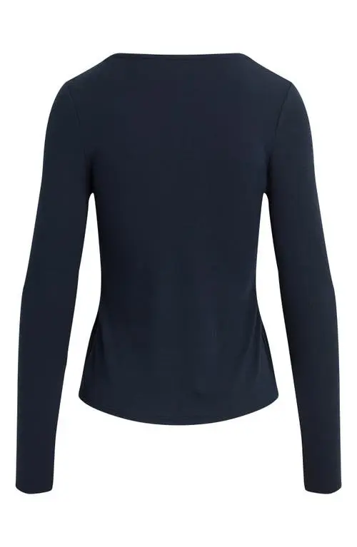 FAVORITE DAUGHTER Ribbed Button-up Top