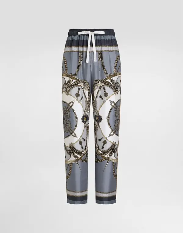 Dolce & Gabbana Cargo-print Vanity Silk Twill Trousers - Multicolor