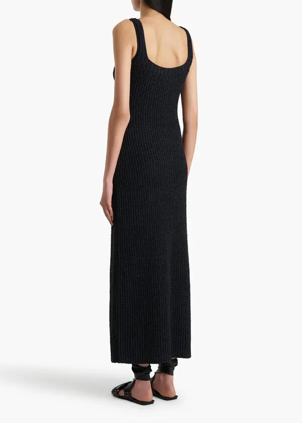 Khaite Lex Column Dress - Black