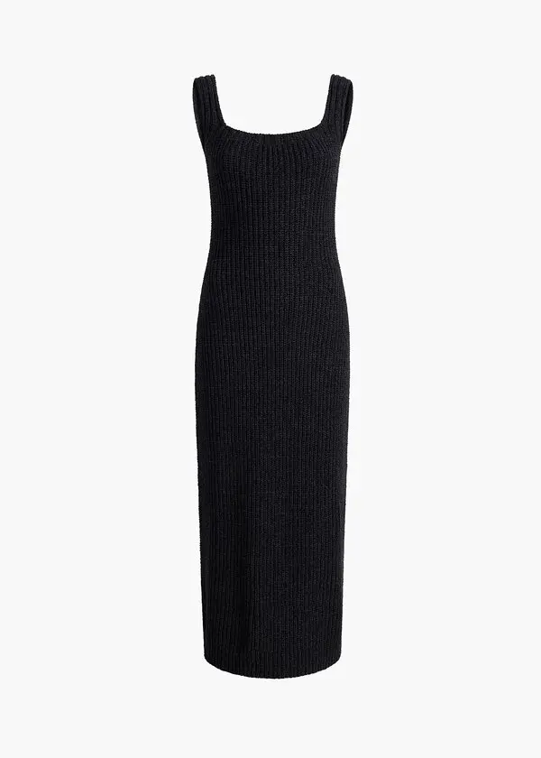 Khaite Lex Column Dress - Black