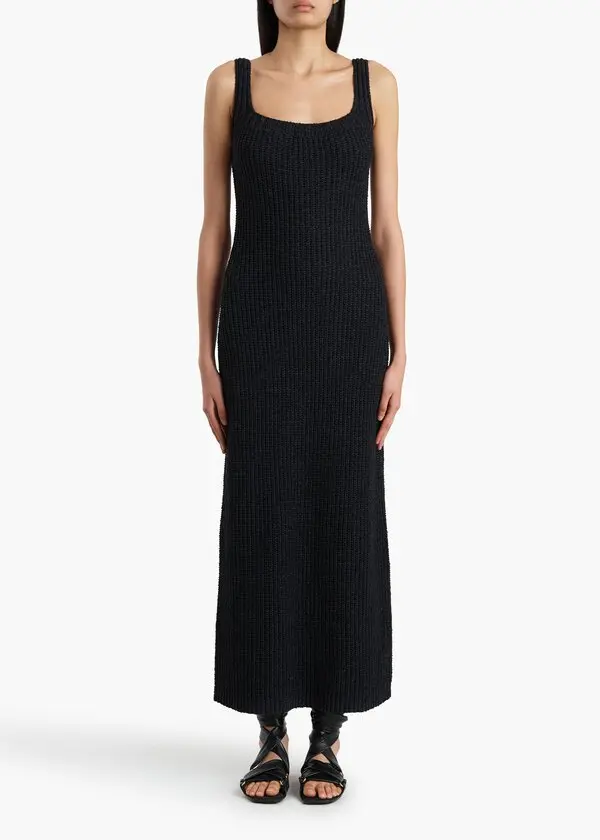 Khaite Lex Column Dress - Black