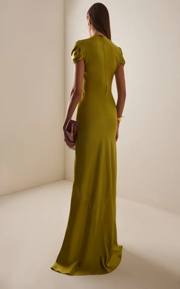 Deme The Clover Twisted Maxi Dress - Green | Editorialist