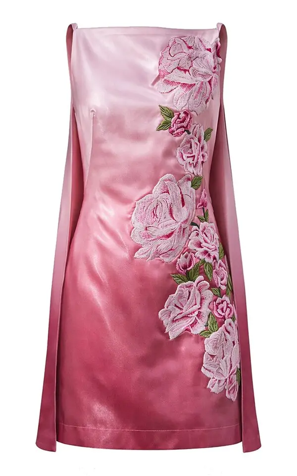 LA FUORI Embroidered Mini Dress