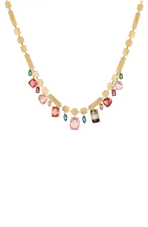 EDEN PRESLEY Rock Candy Shine Tourmaline Necklace - Metallic Gold