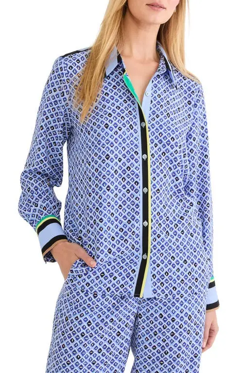 NIC+ZOE Mosaic Print Button-up Shirt