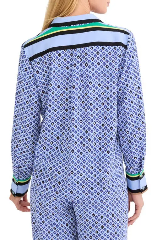 NIC+ZOE Mosaic Print Button-up Shirt