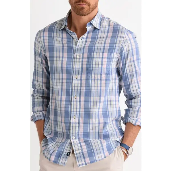 Vineyard Vines Beachcomber Plaid Performance Button-up Shirt - Summer Evening