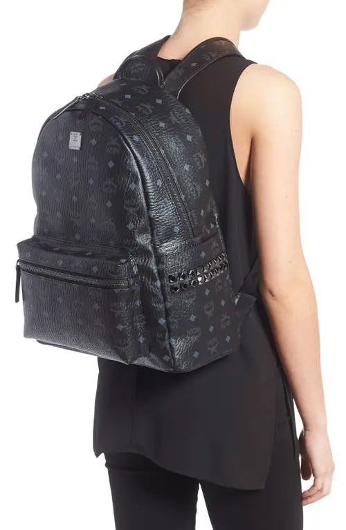 Mcm Medium Stark Visetos Studded Backpack
