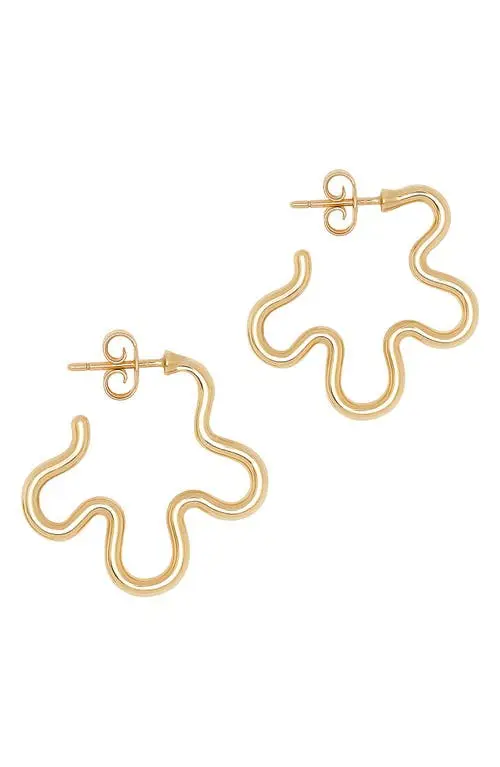 Bea Bongiasca Flower Hoop Earrings - Gold