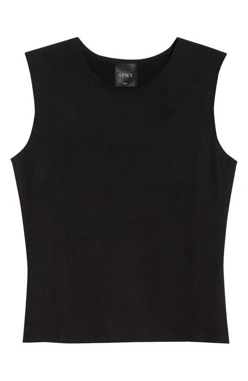 LESET Lauren Short Sleeve Crewneck Tank