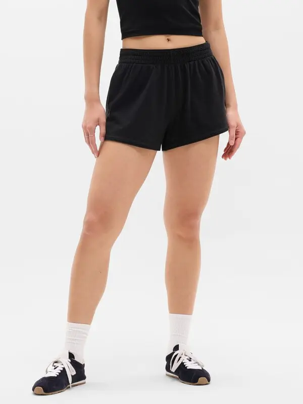 Athleta Airy Cotton Terry Shortie - Black