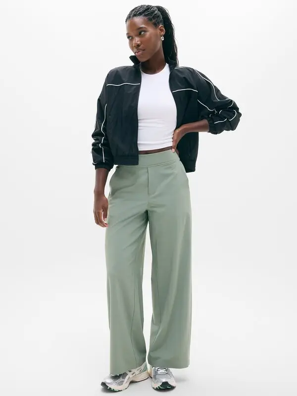 Athleta Brooklyn Mid-rise Wide-leg Pants - Cacti