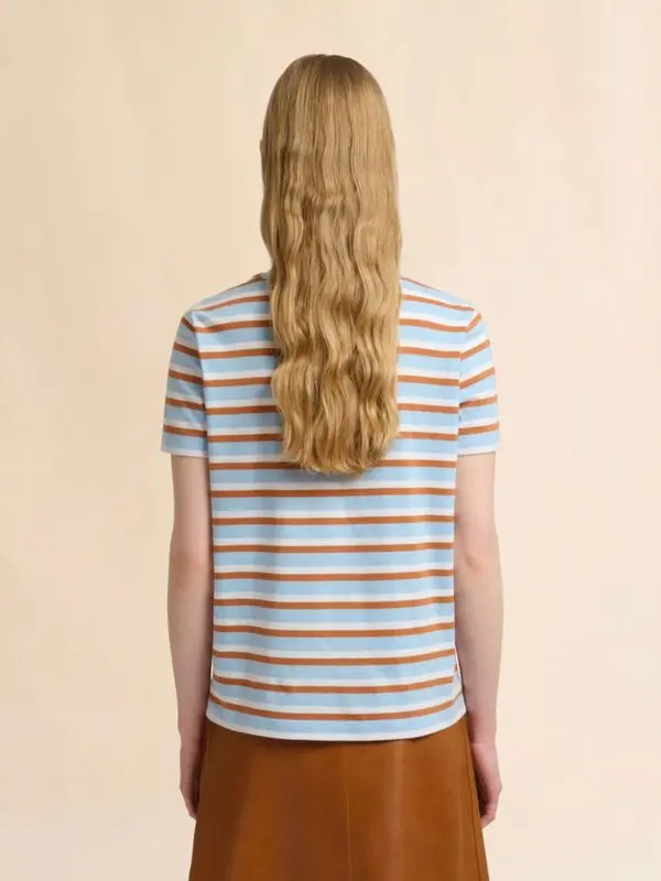 Marni Striped Cotton T-shirt - Blue