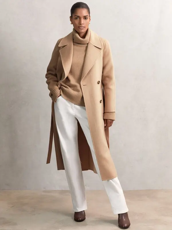 REISS Wool-cashmere Roll-neck Jumper - Camel