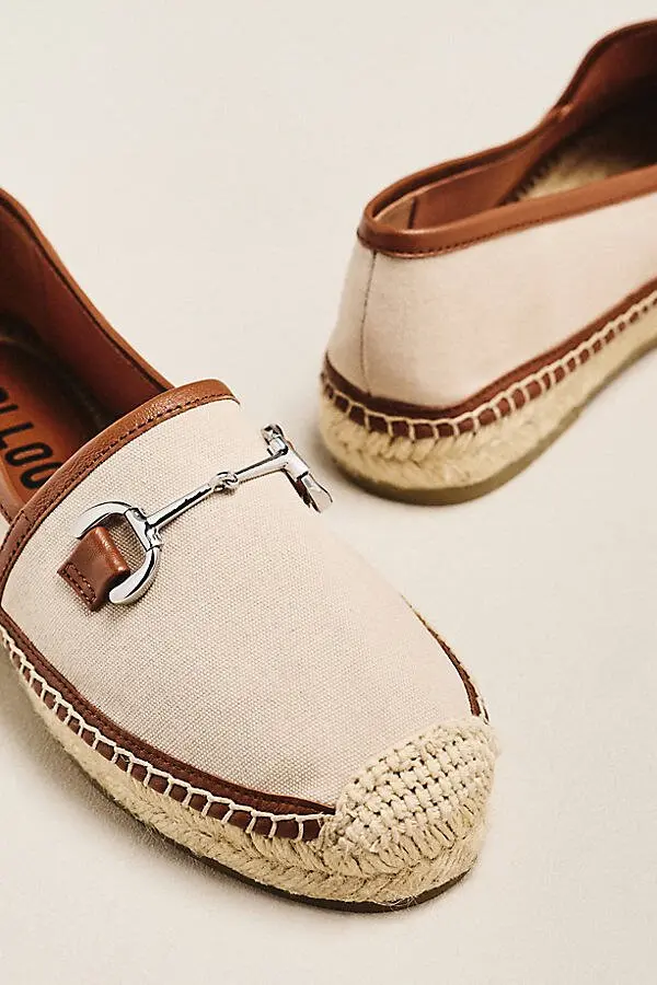 BIBI LOU Horsebit Espadrille Flats - Beige