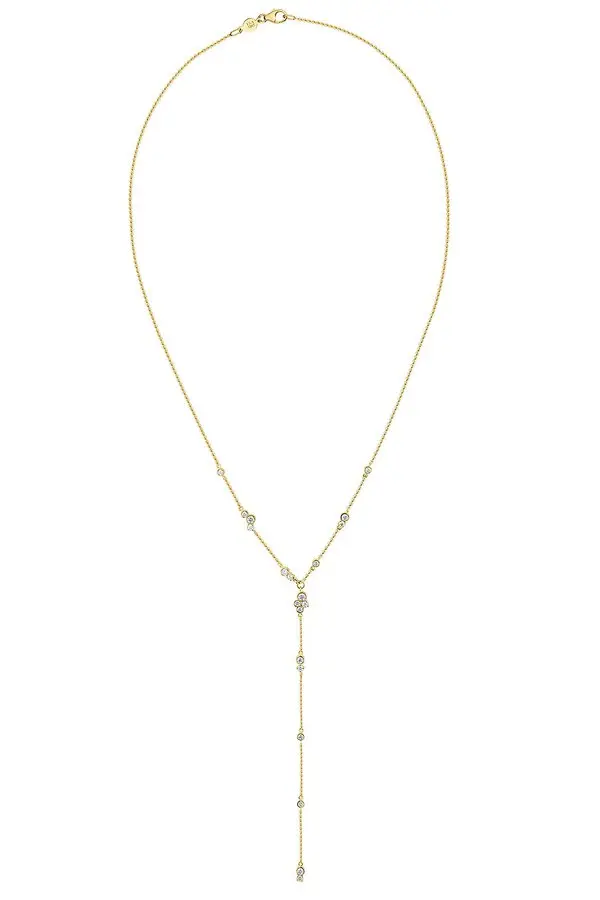 ISA GRUTMAN Bubbles Lariat Necklace - Yellow Gold