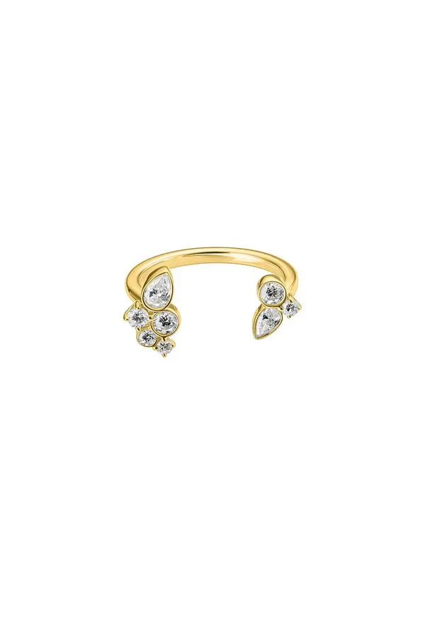 ISA GRUTMAN Bubbles Open Ring - Yellow Gold