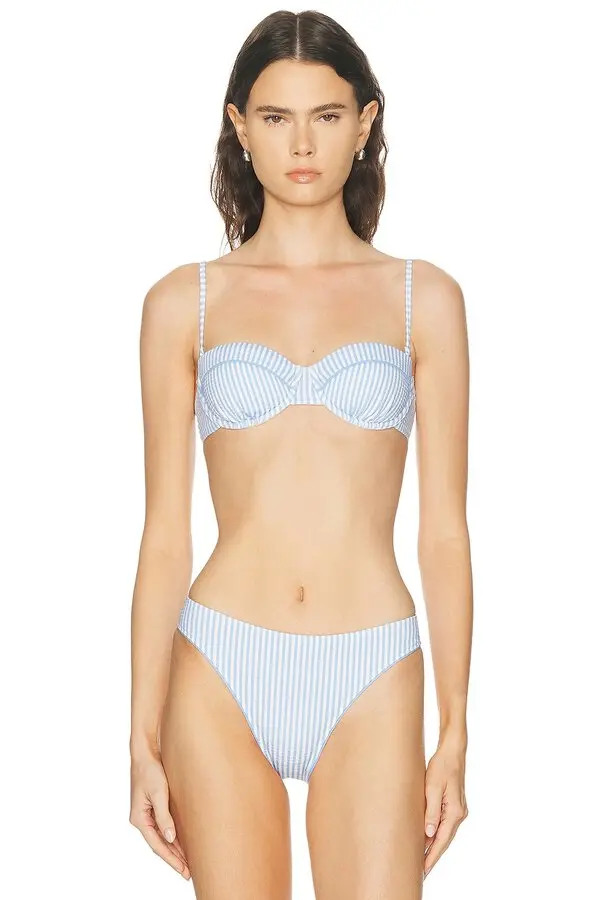 Solid & Striped The Juliette Bikini Top - Blue Lagoon