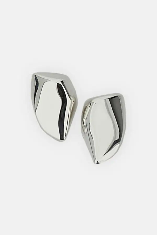 Bottega Veneta Small Prisma Earrings - Silver