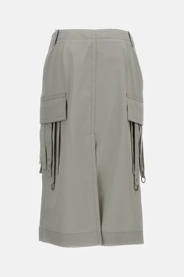 DURAZZI MILANO Straight Cargo Skirt - White