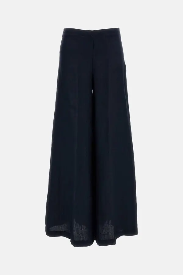 BIFFI Linen Wide-leg Trousers