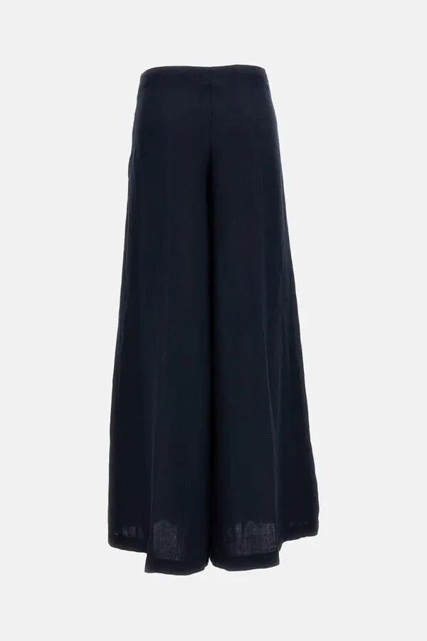 BIFFI Linen Wide-leg Trousers