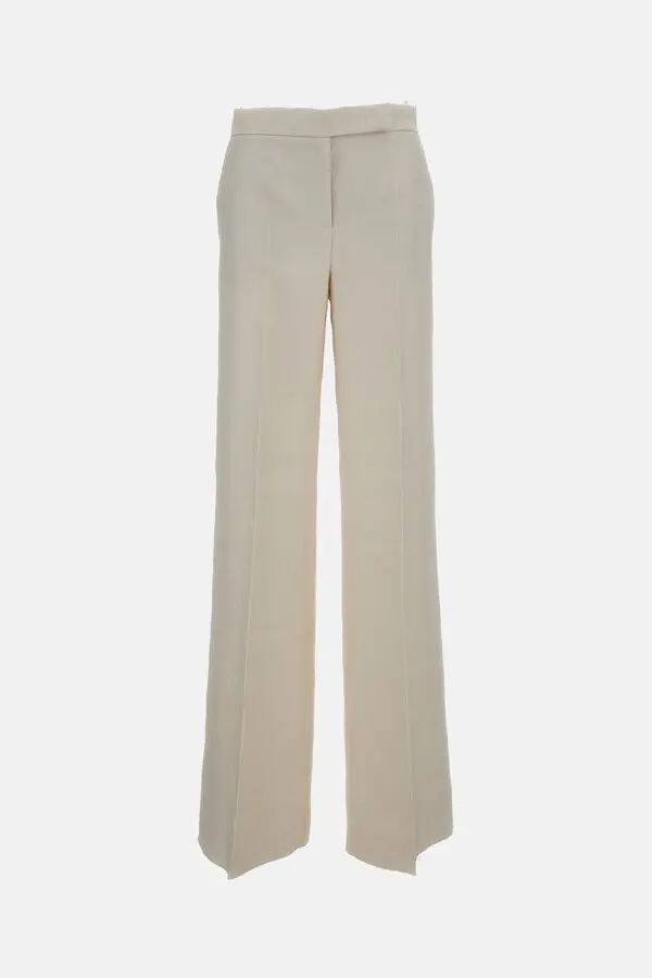 Max Mara Badesse Linen Palazzo Trousers - Beige
