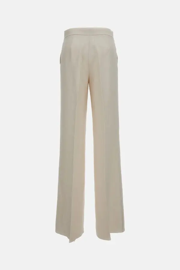 Max Mara Badesse Linen Palazzo Trousers - Beige