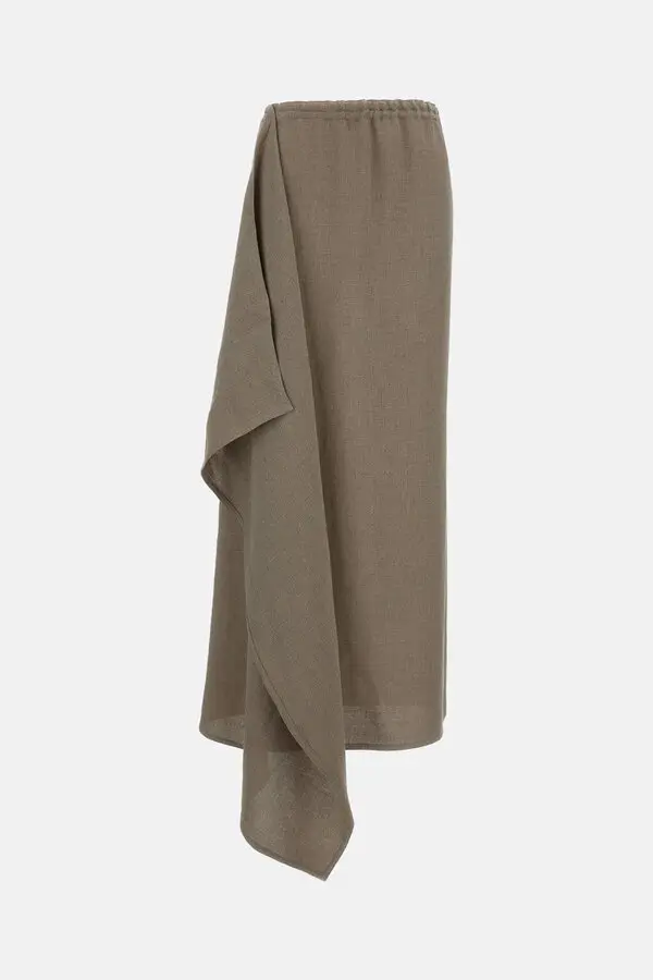 Dusan Long Sarong Skirt - Beige