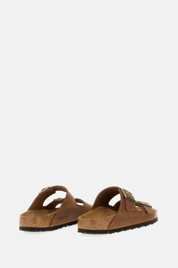 BIRKENSTOCK Arizona Oiled Leather Sandals - Brown