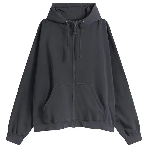 MAISON MARGIELA Numbers Oversized Zip Hoodie - Washed Black