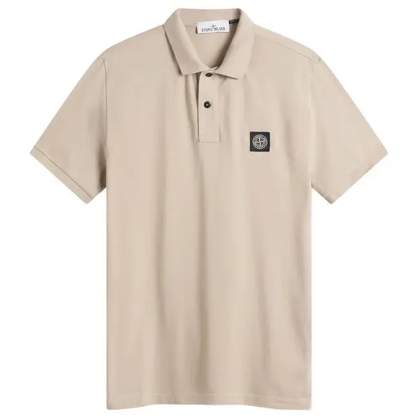 Stone Island Patch Logo Polo - Desert