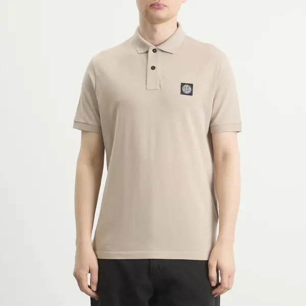 Stone Island Patch Logo Polo - Desert