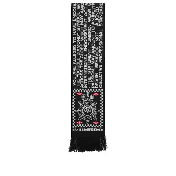 UMBRO BY SLAM JAM Notice Scarf - Black/white
