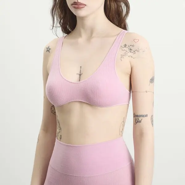 SKIMS Seamless Sheer Wool Bralette