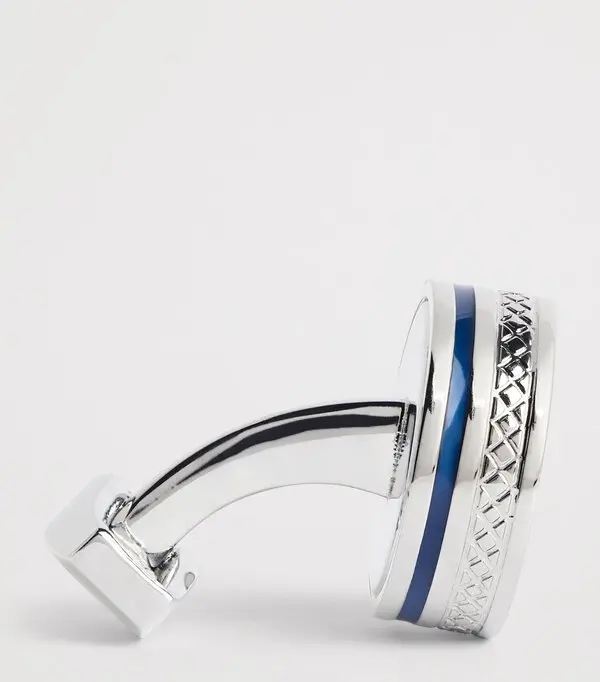 Tateossian Palladium-plated Septa Gear Cufflinks