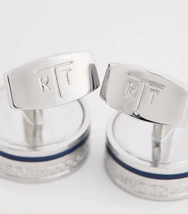 Tateossian Palladium-plated Septa Gear Cufflinks