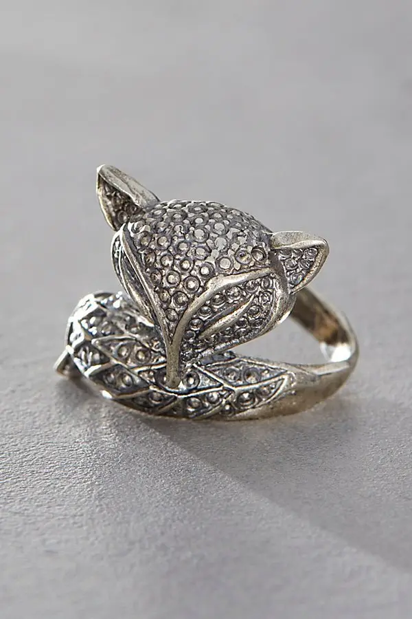 ALKEMIE Sterling Fox Motif Ring - Silver